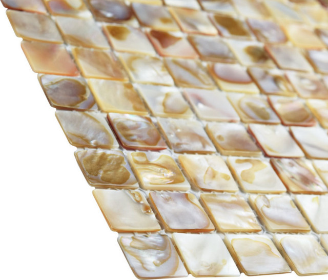 Conchella Square Seashell Mosaic Wall Tile, Natural, Sample - Beach ...