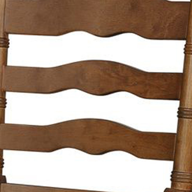 Wooden Frame Counter Stool with Scalloped Cut Out and Padded Seat ...