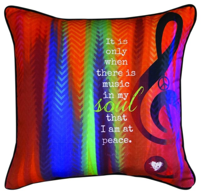 Music In My Soul, Bfz-18 Pillow Ke, 18x4 - Contemporary - Decorative ...