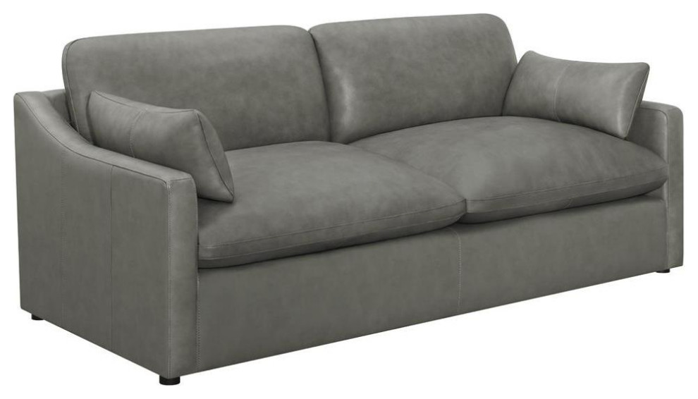 Grayson Sloped Arm Upholstered Sofa Grey - Contemporary - Sofas - by ...