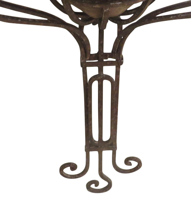 Tall Iron Wall Mounted Planter Outdoor Garden Scroll Metal Antique ...