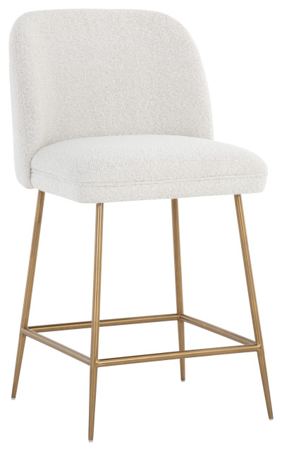 Kelty Counter Stool Gold Copenhagen White, Counter Height - Midcentury ...