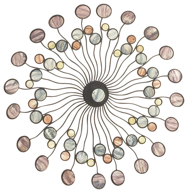 Modern Multi Colored Metal Wall Decor 13533, 27" x 27" x 1 ...