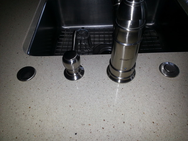 Quartz counter faucet hole plug?