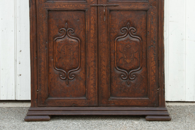 Antique Basque "Fleur de Lis" Marquetry Armoire - Traditional ...