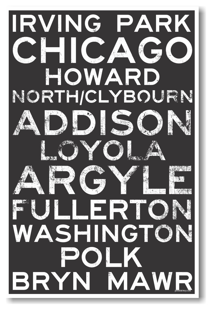 City Train Station Sign, Chicago - Industrial - Prints And Posters - by ...