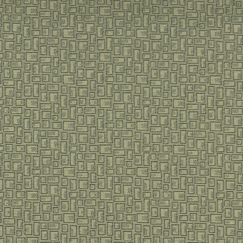 Dark Green Geometric Rectangles Durable Upholstery Fabric By The Yard ...
