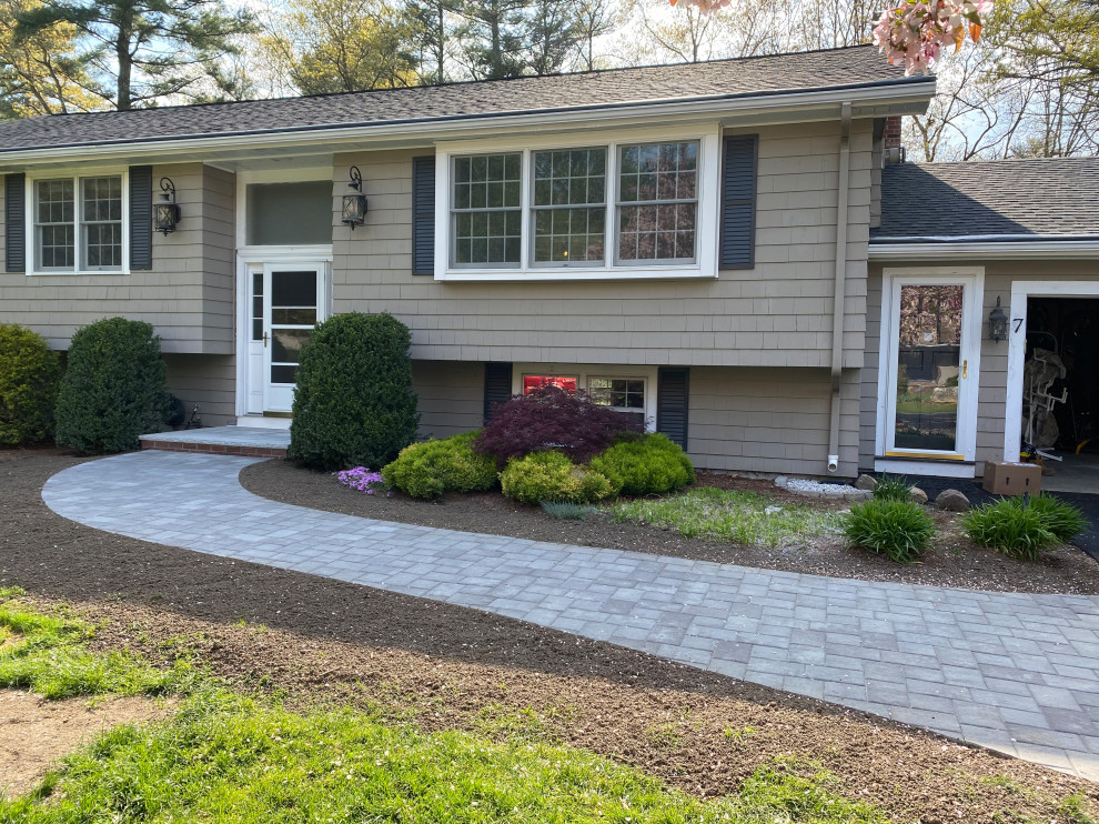 Curvy Paver Walkway - Traditional - Landscape - Boston - by Mass Patio ...