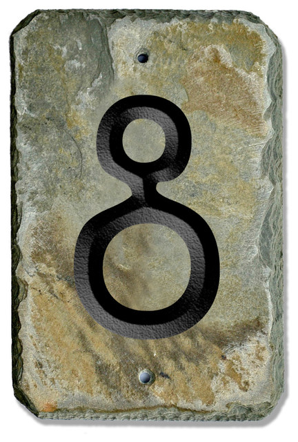 American Craftsman Slate House Number - Rustic - House Numbers - by THE ...