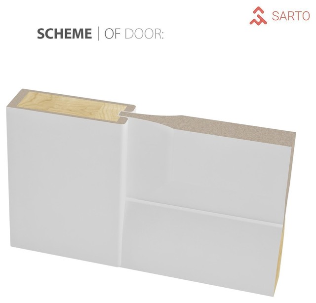 Barn Bypass Doors & 6.6ft Hardware|Lucia 31 Matte White|Shaker Panel ...