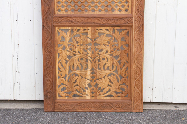 Carved Reclaimed Teak Safavid Jali Door - Traditional - Front Doors ...