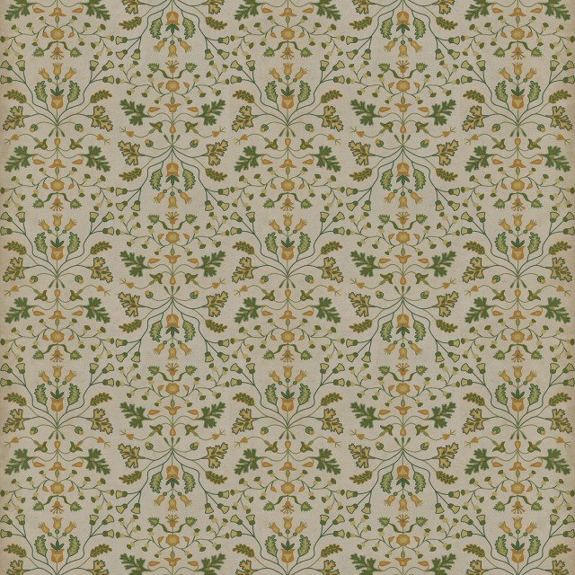 Williamsburg Franklin, Your Humble Servant 72x72 Vinyl Floorcloth, Tan ...