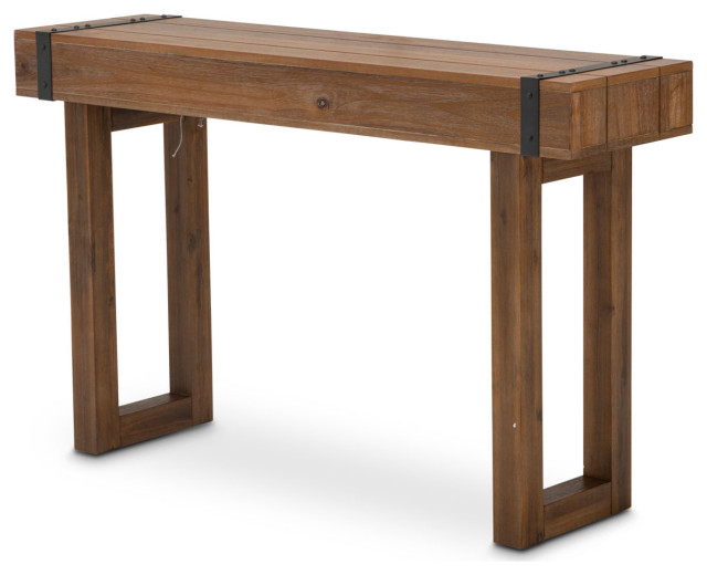 Brooklyn Walk Console Table, Burnt Umber - Transitional - Console Tables - by Michael Amini | Houzz