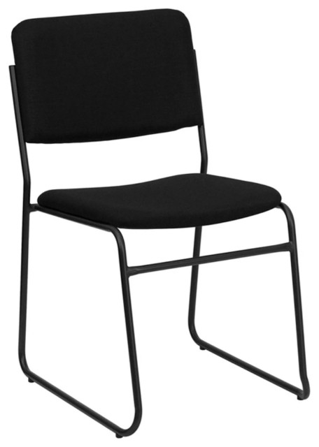 Set of 7 Stackable Multipurpose Chair, Sled Metal Base & Cushioned Seat ...