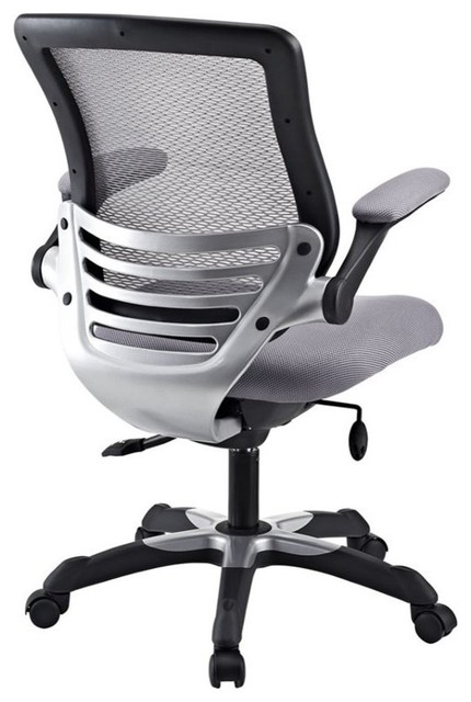 Hawthorne Collections Modern Mesh Fabric Office Chair in Gray ...