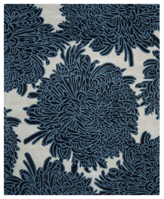 Safavieh Martha Stewart Chrysanthemum Rug, Wrought Iron, 4'x6 ...