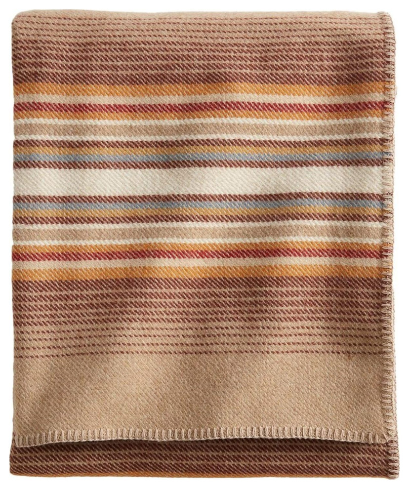 Pendleton Sienna Stripe Blanket, Twin - Contemporary - Blankets - by ...