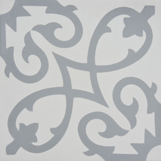 8"x8" Agadir Handmade Cement Tile, Gray/White, Set of 12 - Contemporary ...