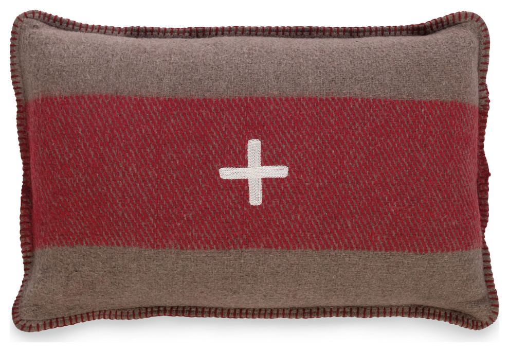 Swiss Army Pillow Cover 14x20 Brown/Red - Contemporary - Decorative ...