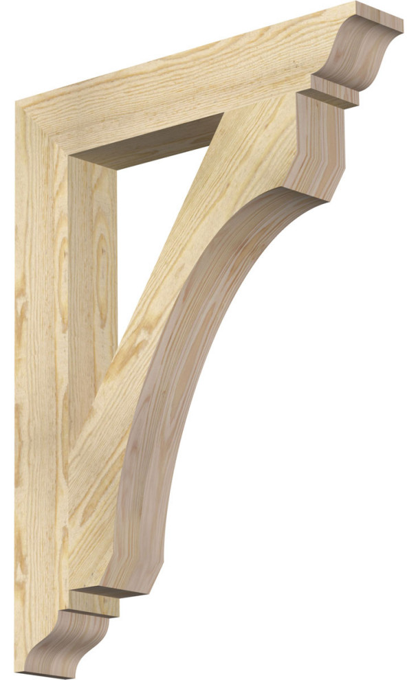 Balboa Traditional Bracket, 14"Dx26"H, 3 1/2"W Western Red Cedar/Smooth ...