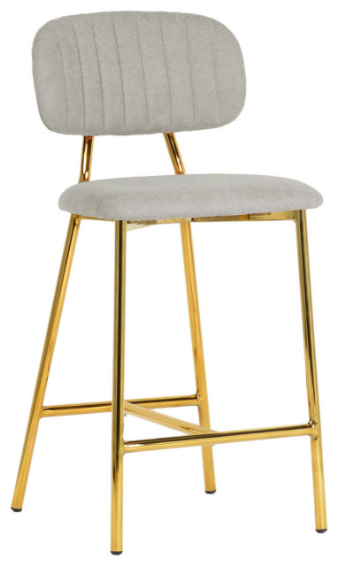 TOV Furniture Ariana Grey Counter Stool (Set of 2) - Midcentury - Bar ...
