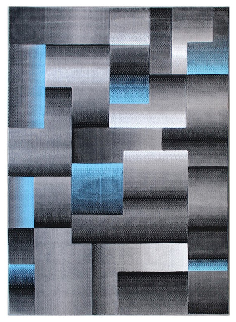 Flash Furniture Elio 8x10 Block Area Rug, Blue, ACD-RGTRZ861-810-BL-GG ...