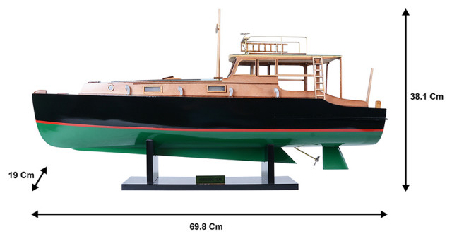 Hemingway Pilar Fishing Boat Wooden Handcrafted boat model - Beach ...