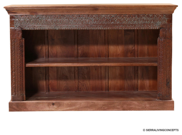 Rustic Solid Wood 2 Tier Handcrafted Bookcase - Rustic - Dining Tables ...