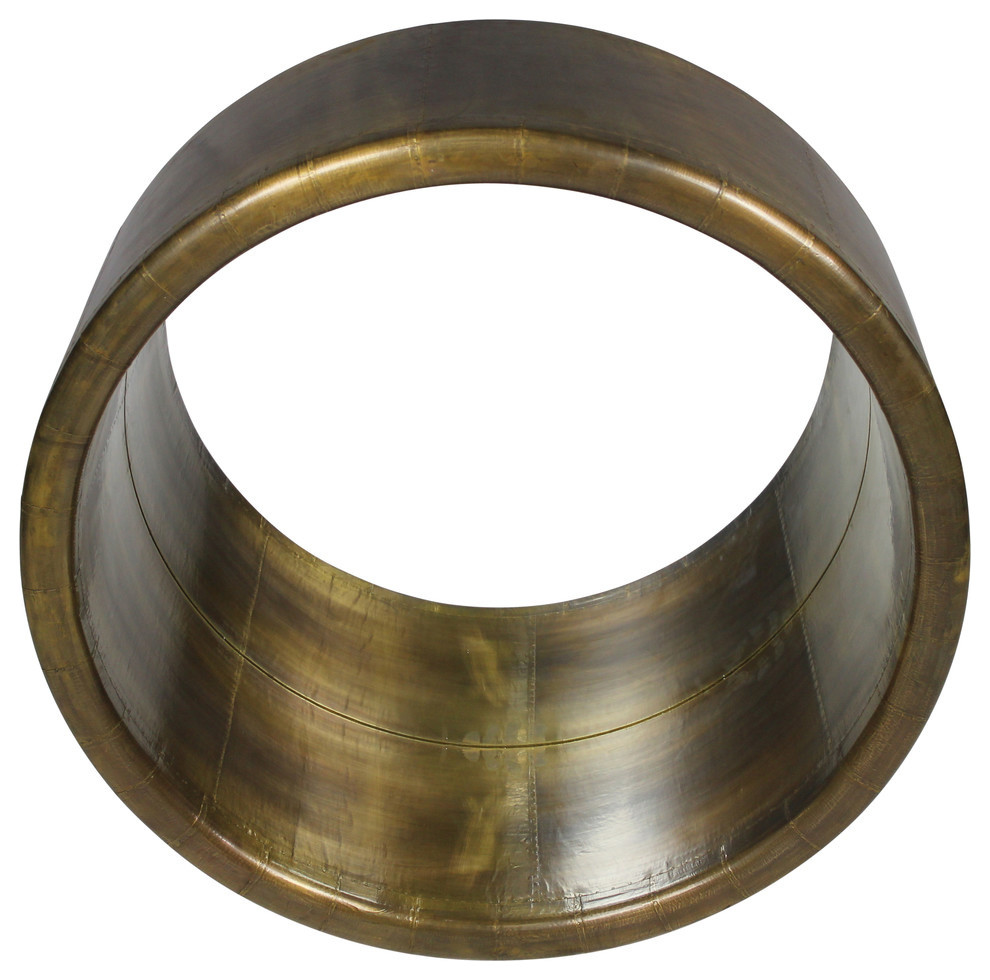 Mar Vista Round Mirror W/ Metal Cladding over Frame - Industrial - Wall ...