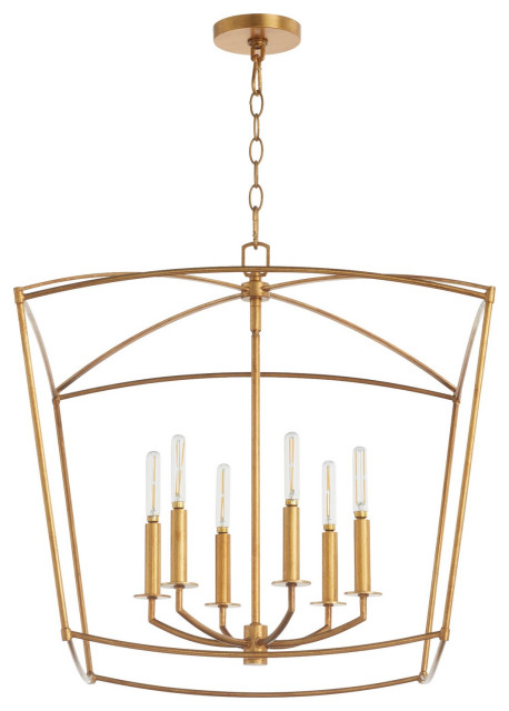 Mantle Transitional Pendant, Gold Leaf - Transitional - Pendant ...