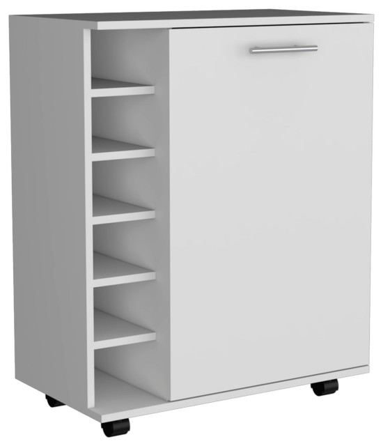 Wick Bar Cart-Living Room-White - Transitional - Bar Carts - by ...