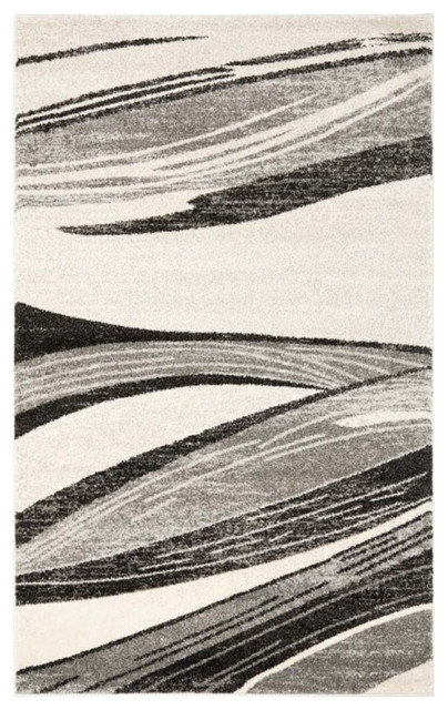 Safavieh Retro Light Grey Contemporary Rug - 6' x 9', 6' x 9 ...