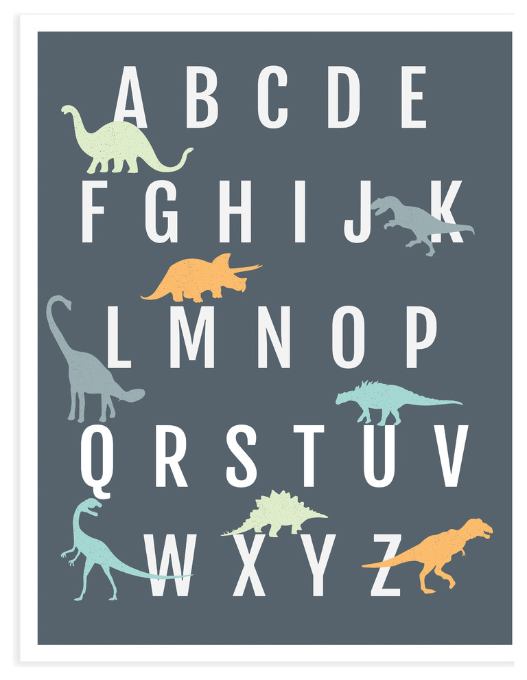 Dinosaur Alphabet Poster, Dinosaur Wall Art, ABC Poster, ABC Wall Art ...