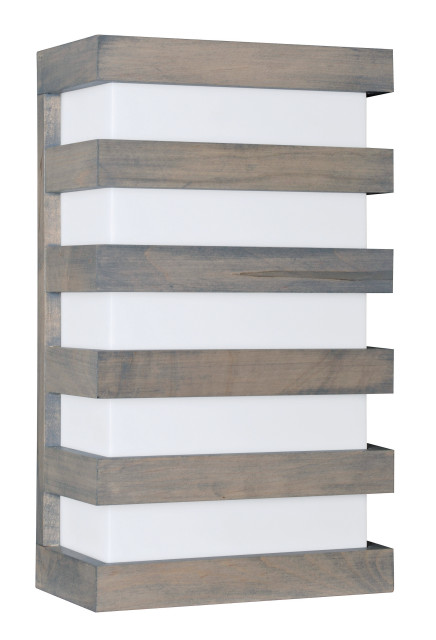 Wells LED 6 Bars Mini Sconce, White Acrylic Shade - Transitional ...