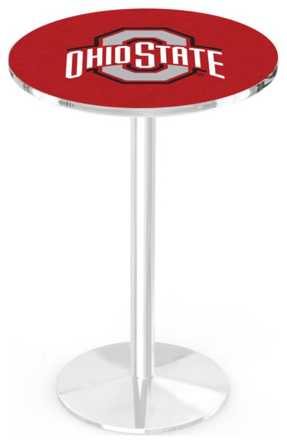 Holland L214 Ohio State University 42x28" Pub Table - Chrome ...