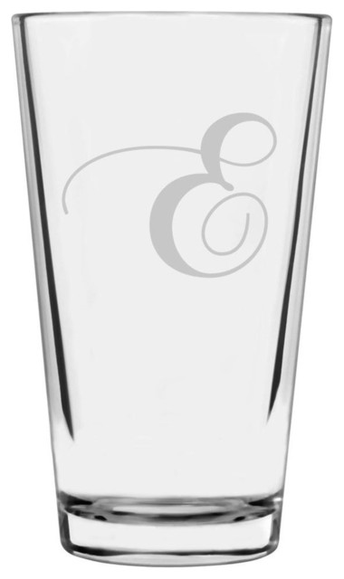 Chopin Script Etched Monogram All Purpose 16oz. Libbey Pint Glass ...