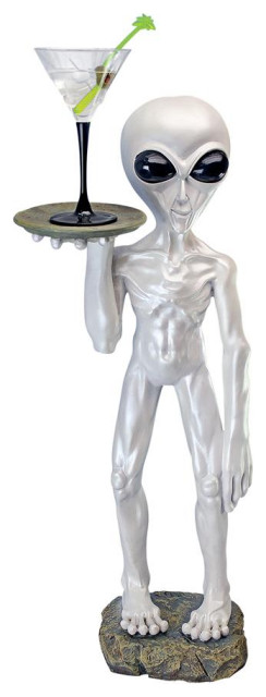 Design Toscano Roswell The Alien Butler Table - Eclectic - Side Tables ...