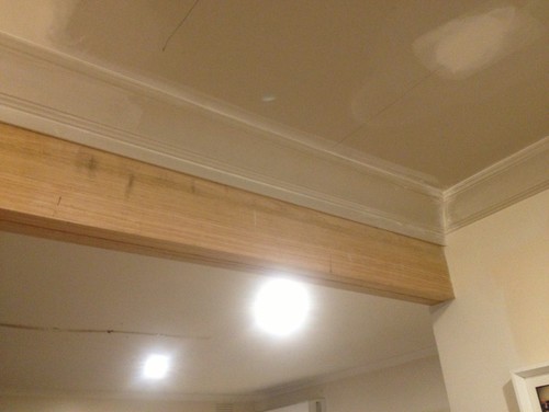 Plaster around exposed beam?