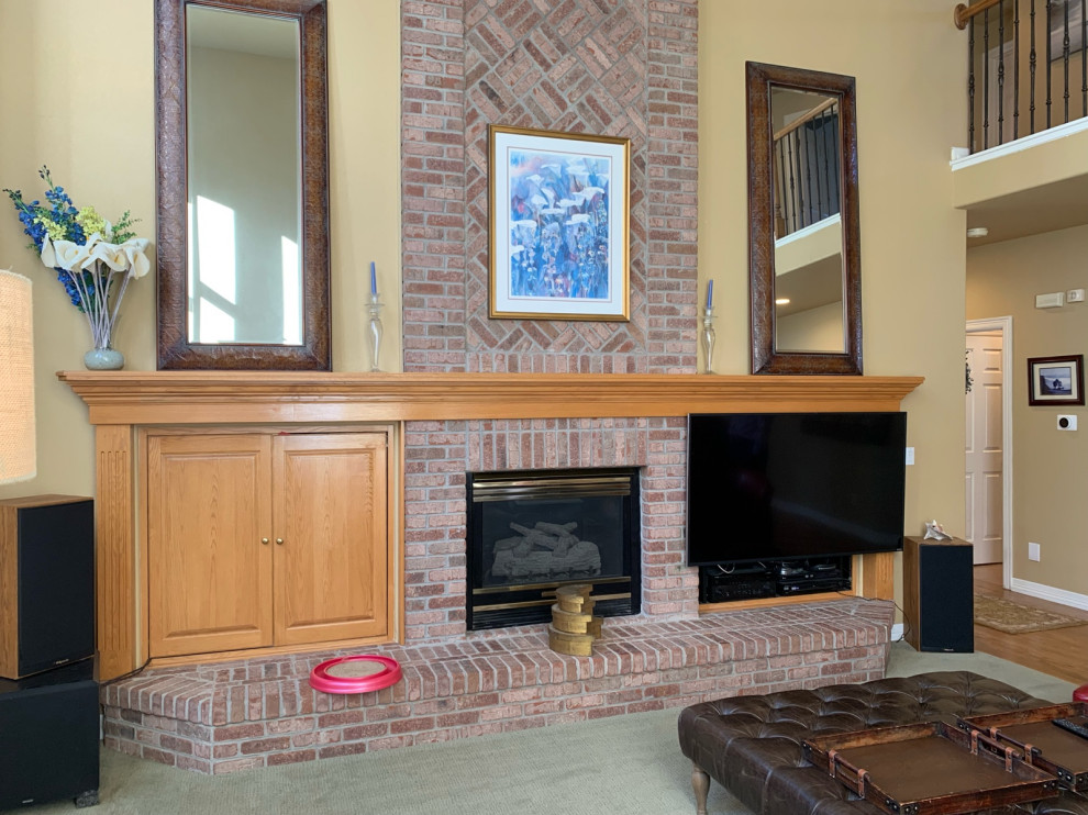 short term fix for 90s fireplace!