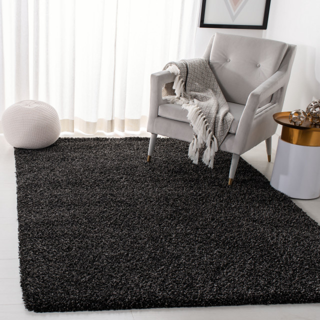 Safavieh Evolution Shag Evo520H Solid Color, Shag Rug, Charcoal, 8'0 ...