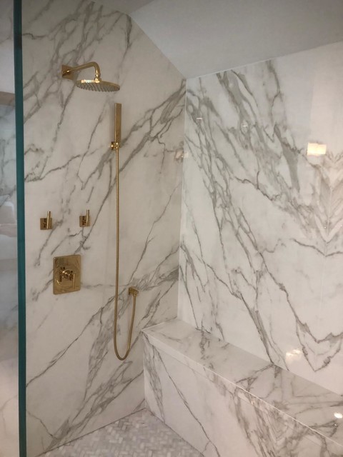 Neolith Calacatta Polished Full Shower Surround6mm Neolith Calacatta ...