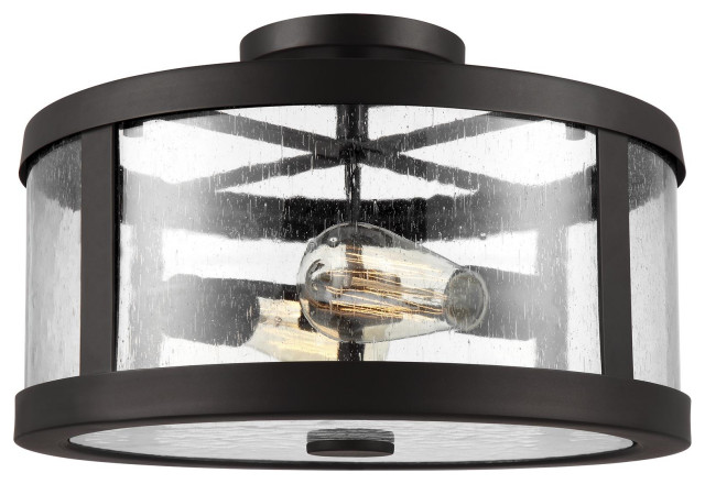 Harrow Medium Semi-Flush Mount, Oil Rubbed Bronze - Transitional ...