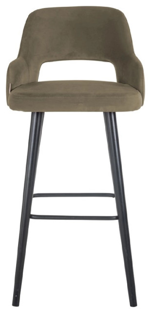 Cut-Out Back Bar Stool | OROA Antony - Midcentury - Bar Stools And ...