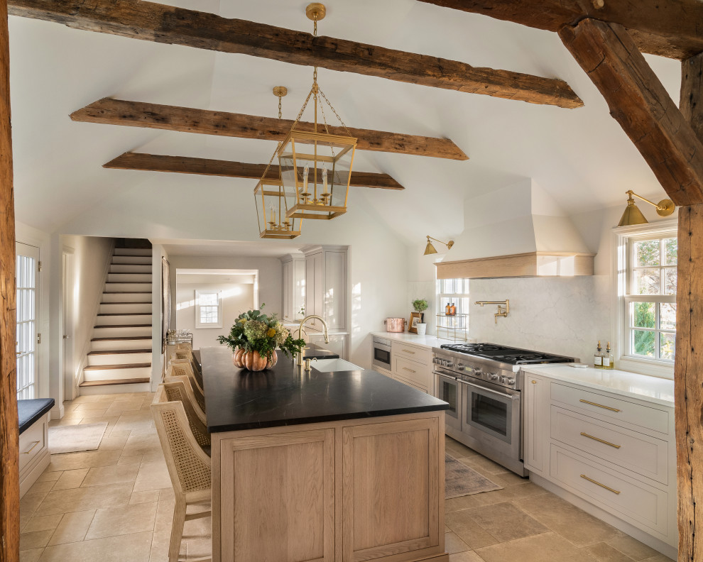 Modern Colonial Revival Kitchen - Transitional - Kitchen - New York - by Robinwood Kitchens | Houzz