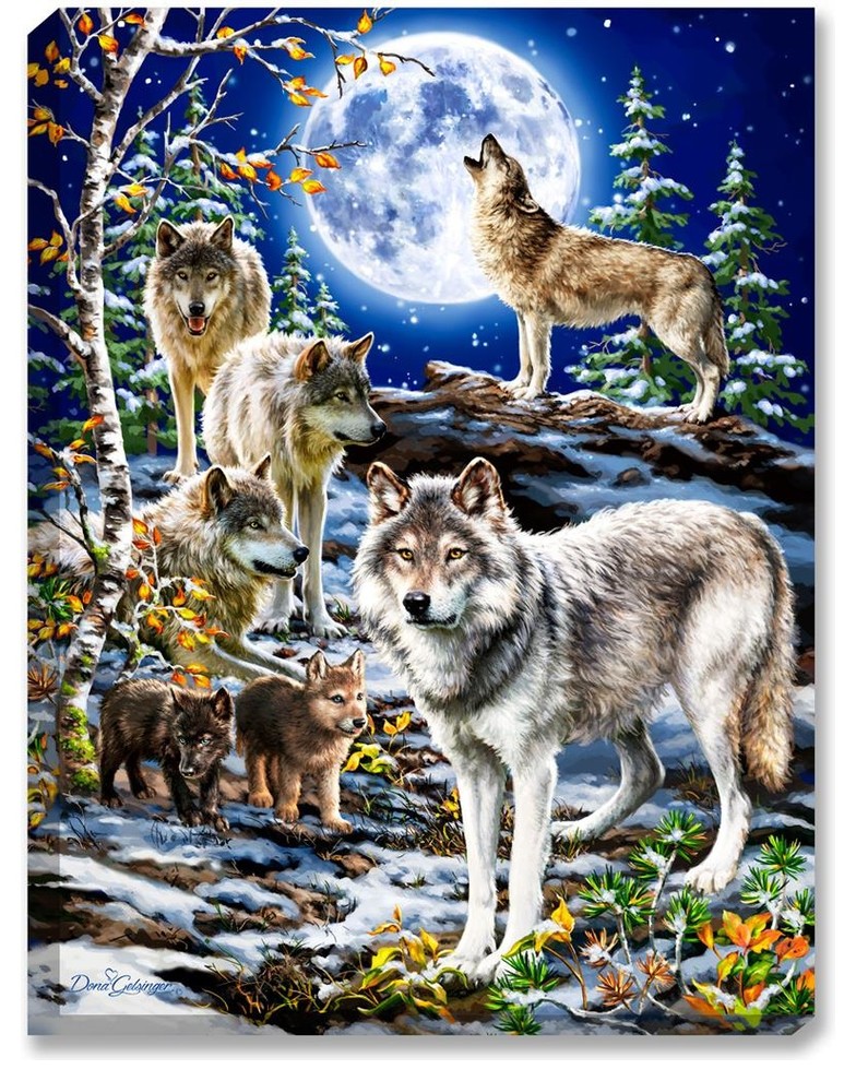 The Spirit of the Pack Wolf Wall Art by Dona Gelsinger - Contemporary ...