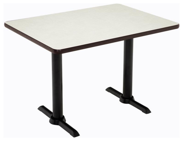 KFI Mode 30" x 48" Conference Table - Linen - Black T Base - Standard ...