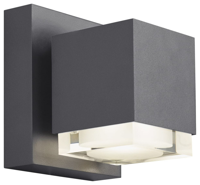 Voto 6" Outdoor Wall Light in Charcoal, 6.000 - Modern - Outdoor Wall ...