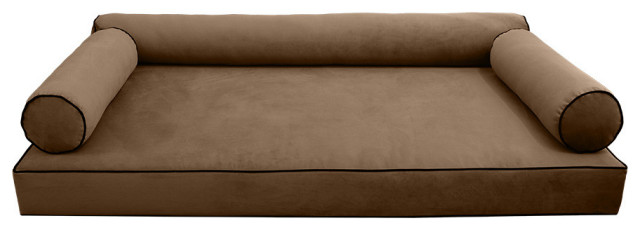 STYLE V6 Full Velvet ContrastPipe Indoor Daybed Mattress Pillow|COVER ...