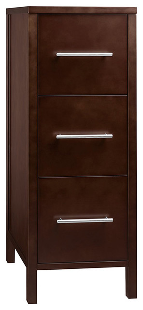 Ronbow Contemporary Freestanding Bathroom Storage Drawer Bank, Dark ...