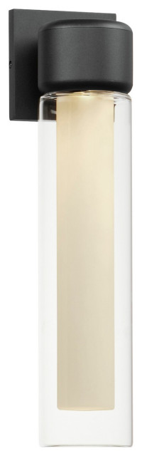 Dram LED Outdoor Wall Sconce, Black - Transitional - Outdoor Wall ...